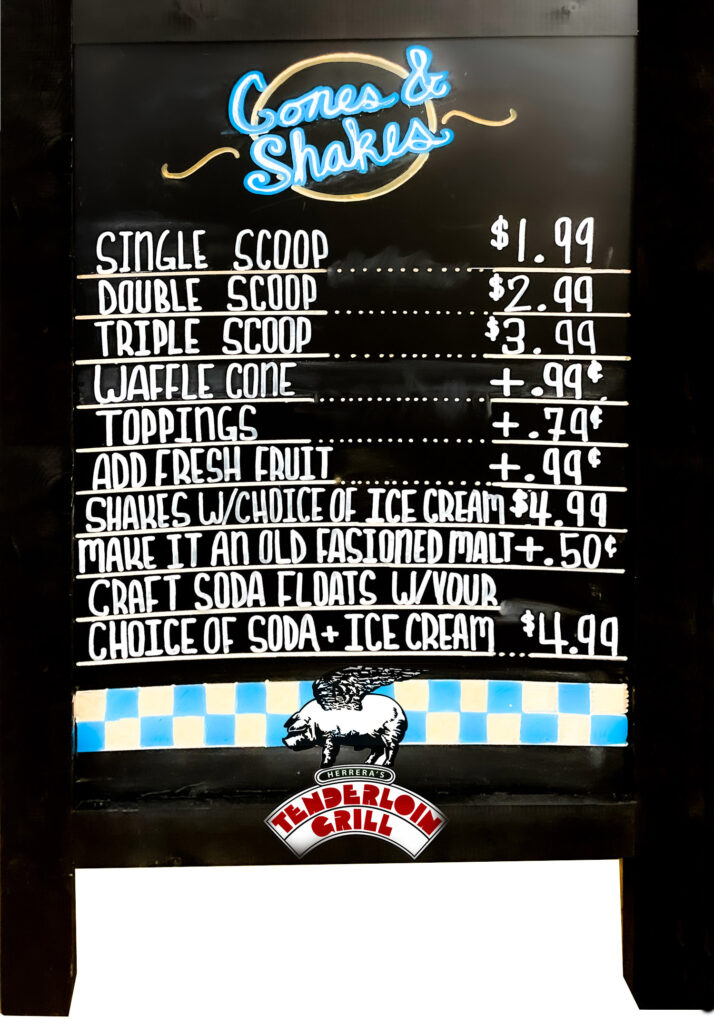 Blvd. Ice Cream Parlor Open Now at Tenderloin Grill! – Tenderloin Grill